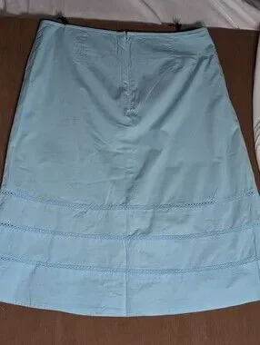 Suzy Shier | Skirts | Suzy Shier Sky Blue Eyelet Accent Midi Skirt S ...